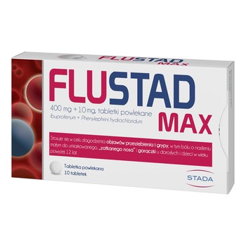 Flustad Max, 400 mg+10 mg, tabletki powlekane, 10 szt. - aptelia.pl