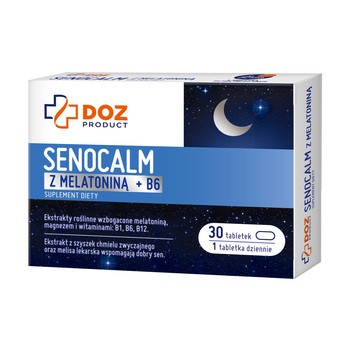 DOZ Product Senocalm z melatoniną + B6, tabletki, 30 szt. - aptelia.pl