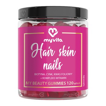 MyVita Hair Skin Nails, żelki, 120 szt. - aptelia.pl
