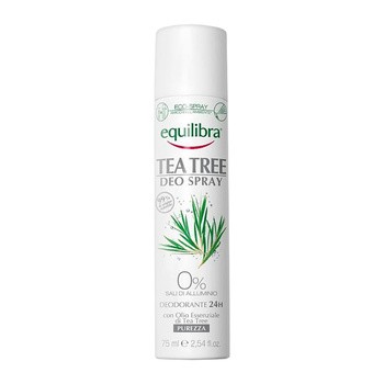 Equilibra, dezodorant w sprayu, tea tree, 75 ml - aptelia.pl