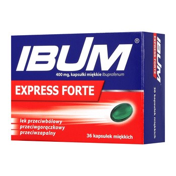 Ibum Express Forte, 400 mg, kapsułki miękkie, 36 szt. - aptelia.pl